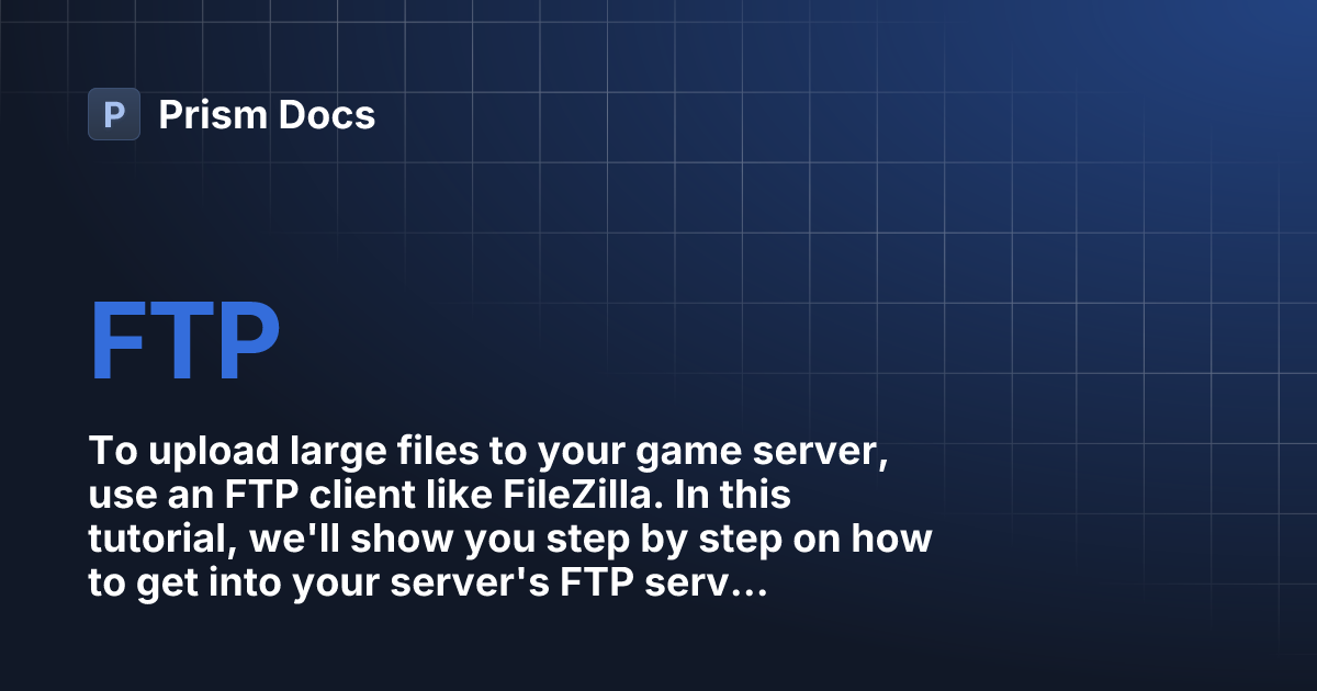 FTP | Prism Docs